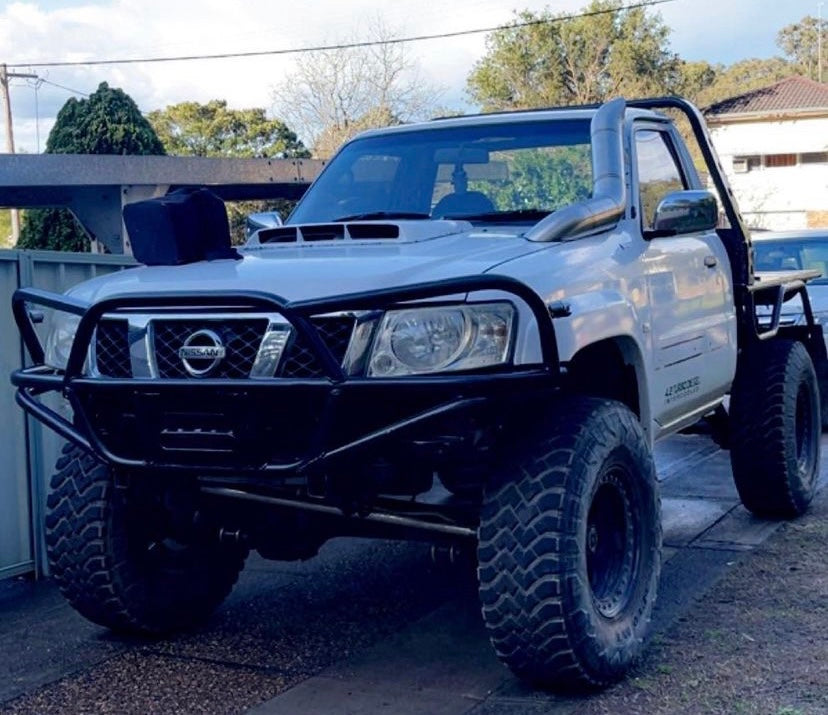 GU Patrol 5" TWIN Bonnet Entry Snorkels + Air box Package – Knight ...